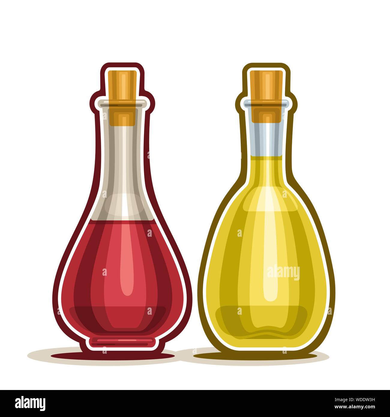 Bouteille de vin blanc et rouge Banque de photographies et d’images à ...