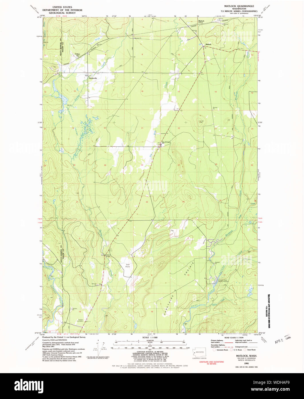 Carte de matlock washington Banque de photographies et d’images à haute ...