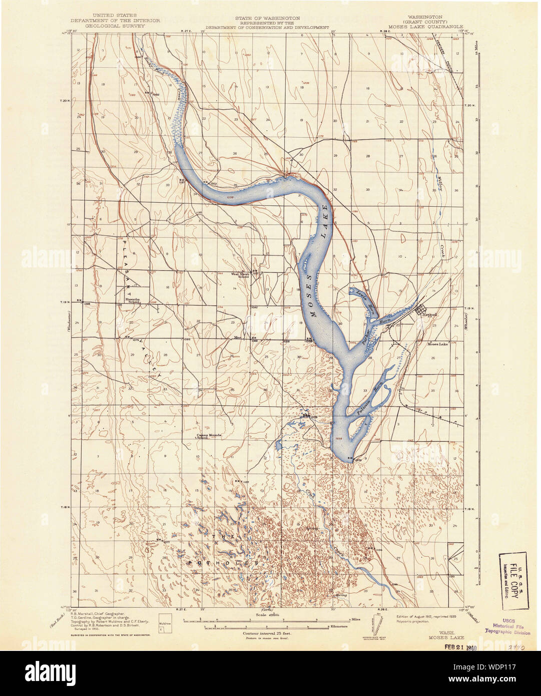 Carte du lac moïse washington Banque de photographies et d’images à ...
