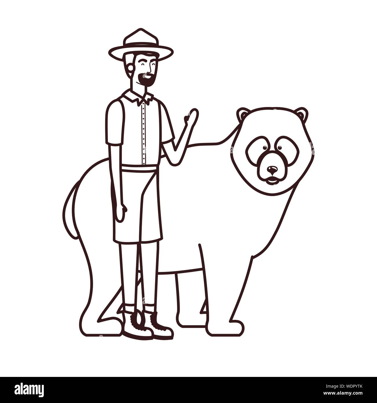 Forest Ranger design cartoon vector illustration Image Vectorielle ...