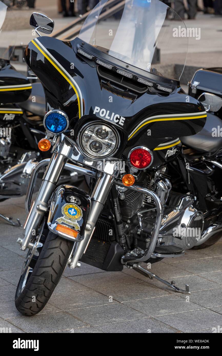 Canada, Québec, Montréal, la Police moto, Sûreté du Québec Photo Stock ...