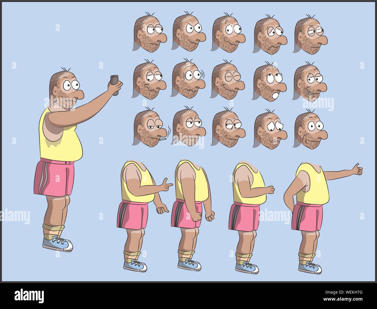 Angry guy cartoon illustration Banque d'images vectorielles - Alamy