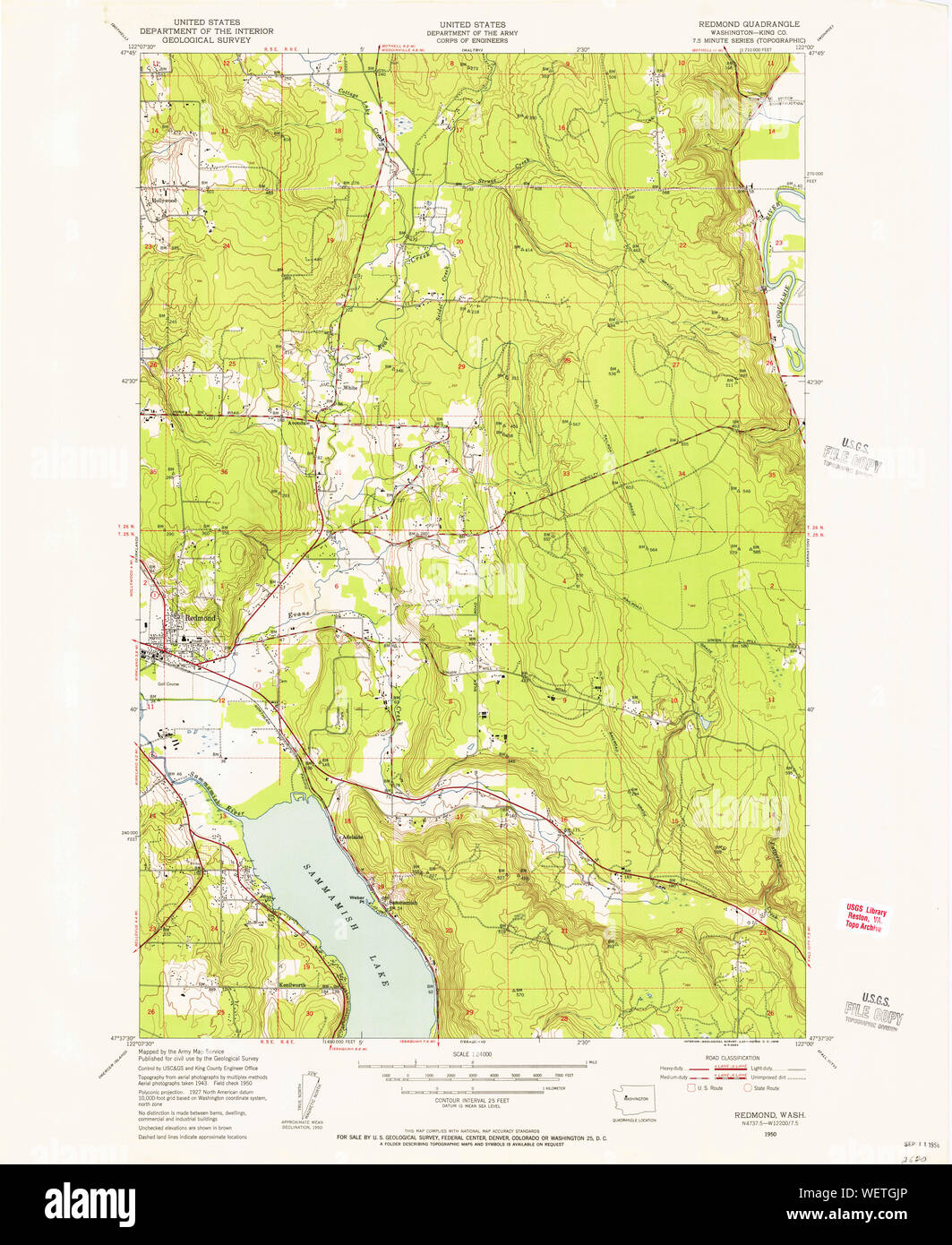 Carte de redmond washington Banque de photographies et d’images à haute ...