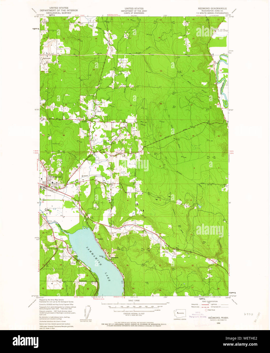 Carte de redmond washington Banque de photographies et d’images à haute ...