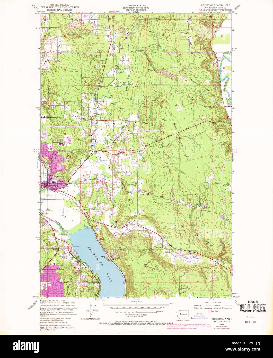 Carte de redmond washington Banque de photographies et d’images à haute ...