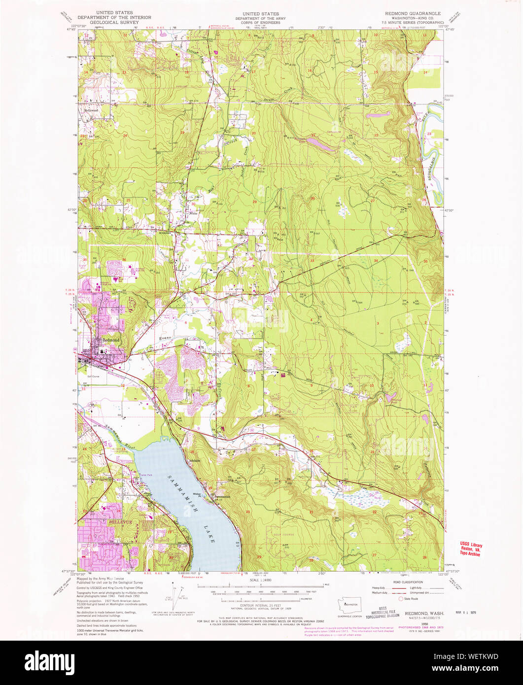 Carte de redmond washington Banque de photographies et d’images à haute ...