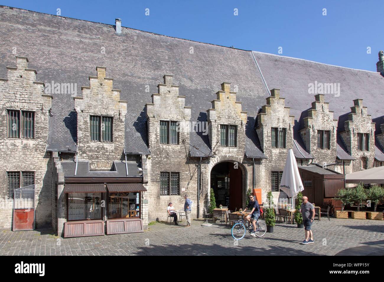 Belgique, Flandre, Gand, marché de viande ou de grande boucherie (Groot ...