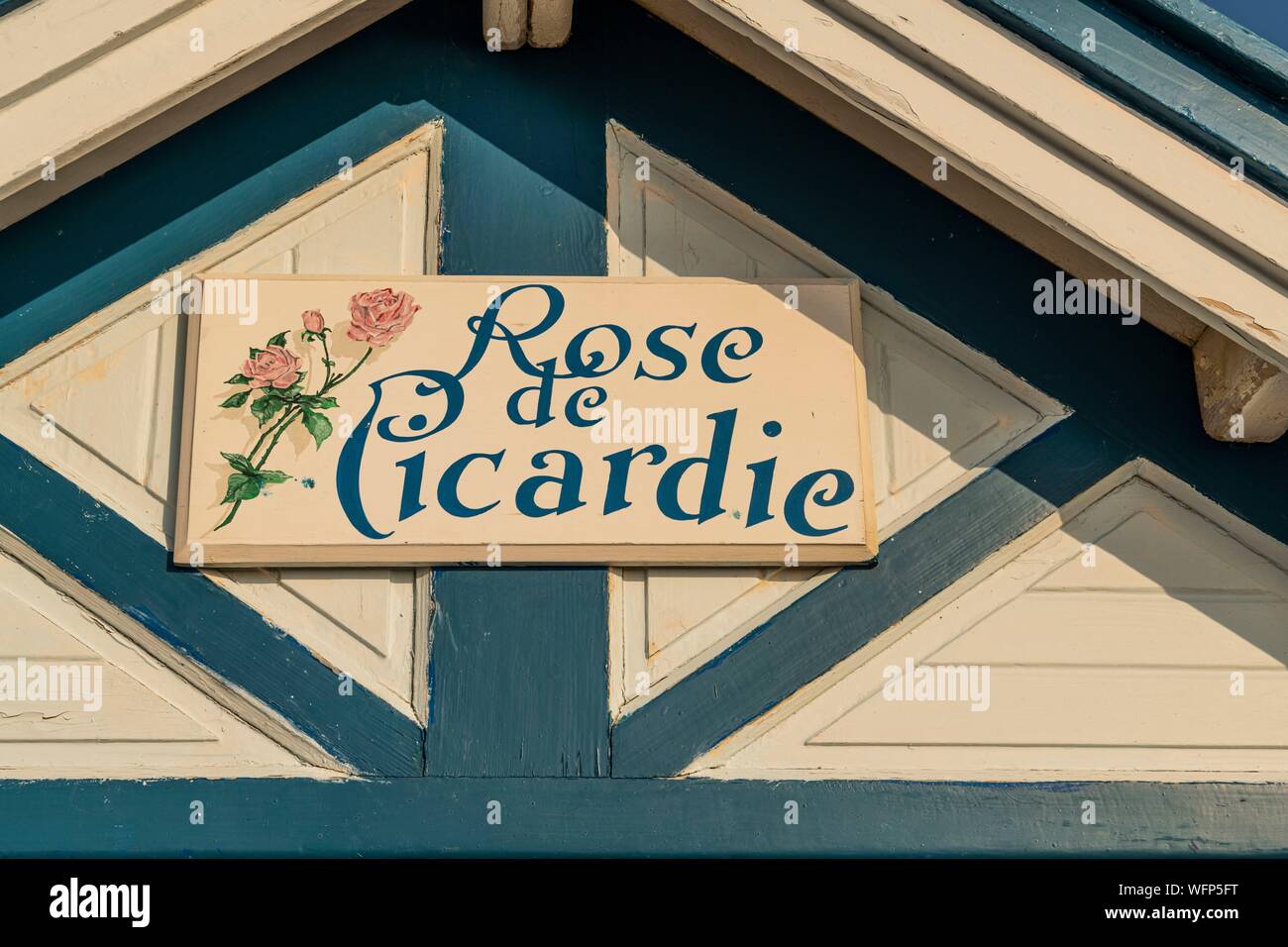 France, Somme, Cayeux sur Mer, le chemin de planches de Cayeux sur Mer ...