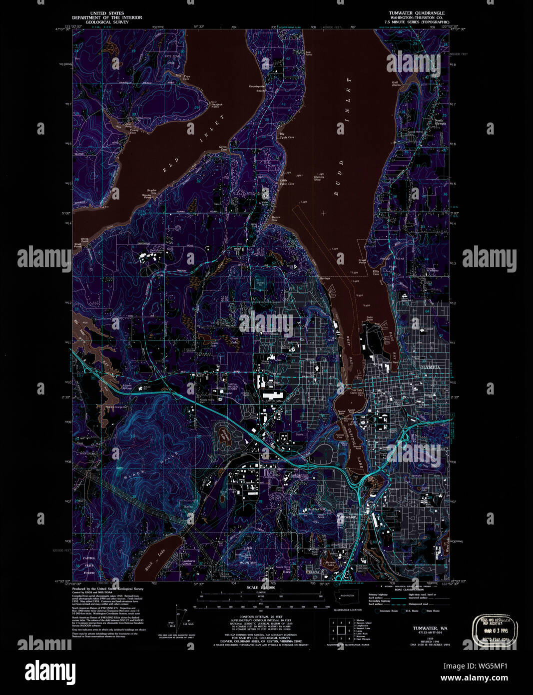 Carte de tumwater Banque de photographies et d’images à haute ...