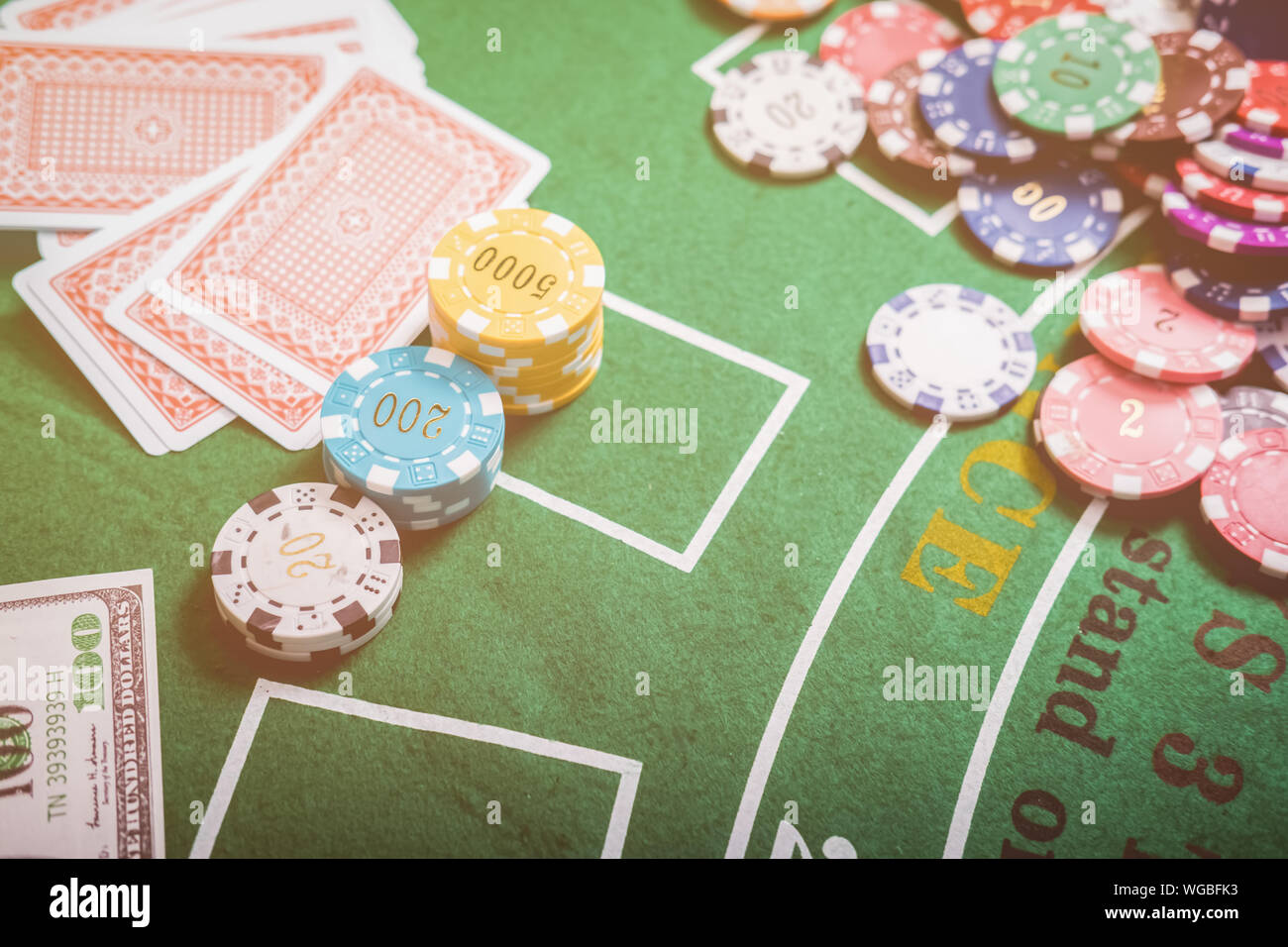 Blackjack table Banque de photographies et d’images à haute résolution ...