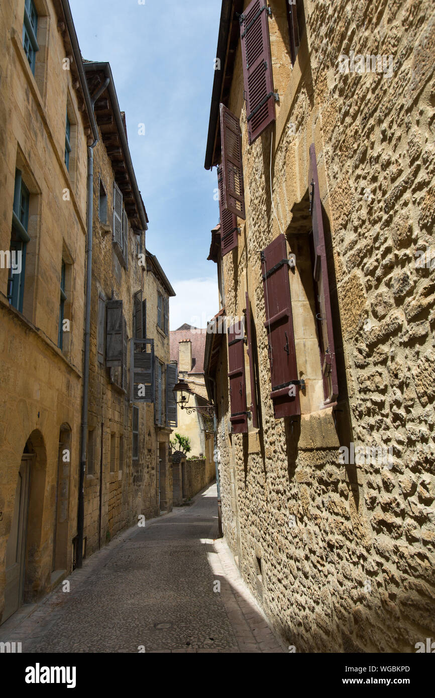 Ville de Sarlat-la-caneda, France. Vue pittoresque de la ville ...
