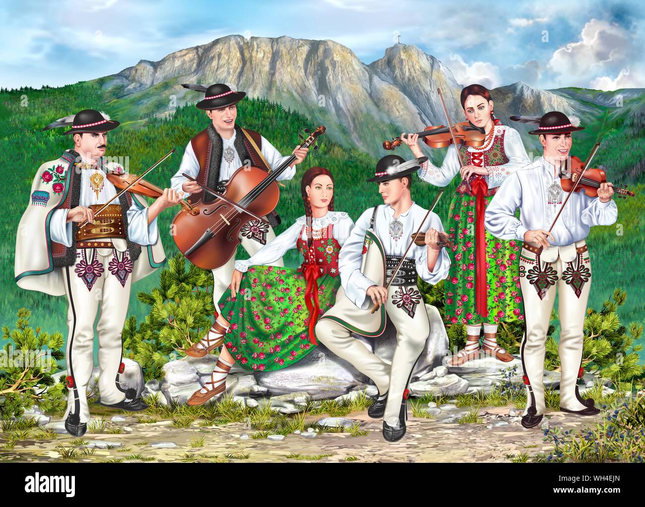 People in traditional polish dress Banque de photographies et d’images ...