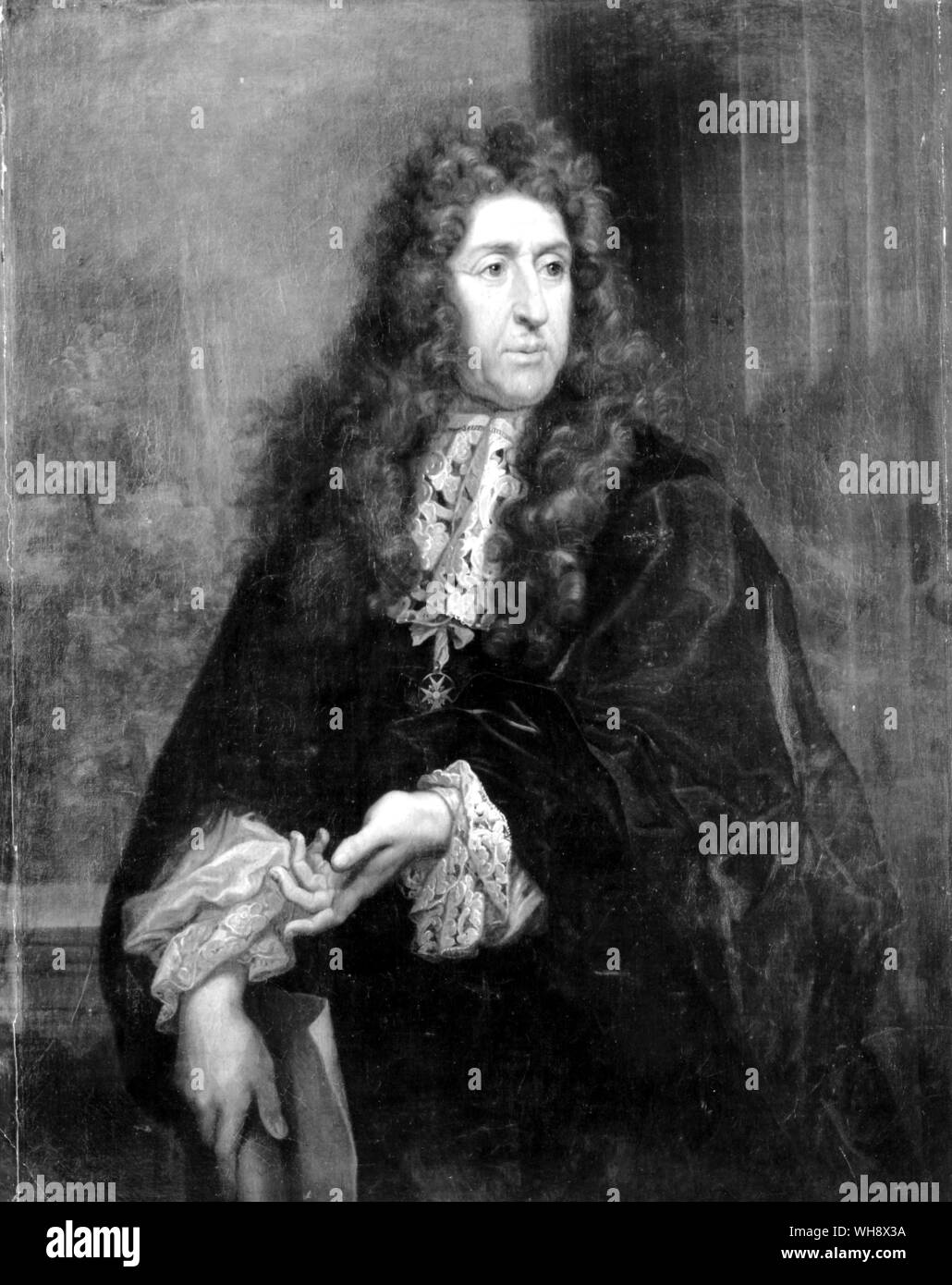 Andre le notre portrait trait Banque d'images noir et blanc - Alamy