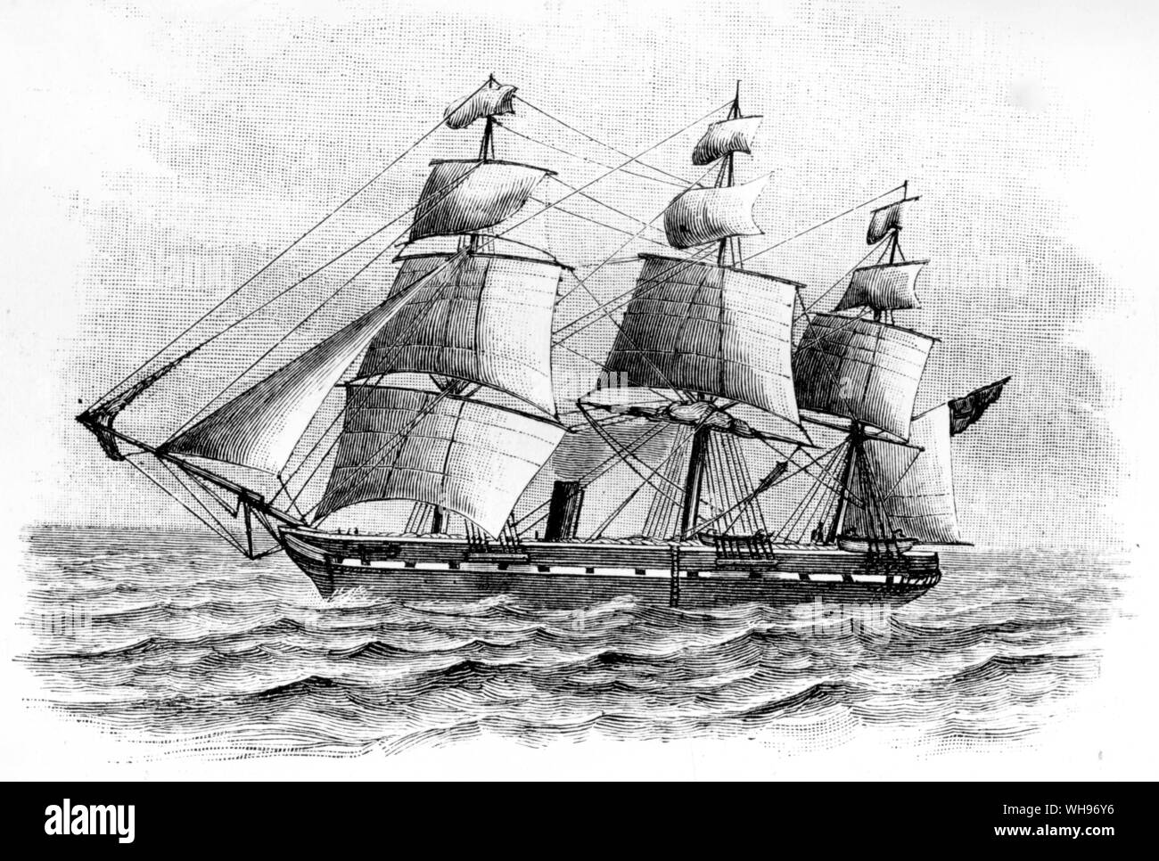 Hms challenger Banque d'images noir et blanc - Alamy