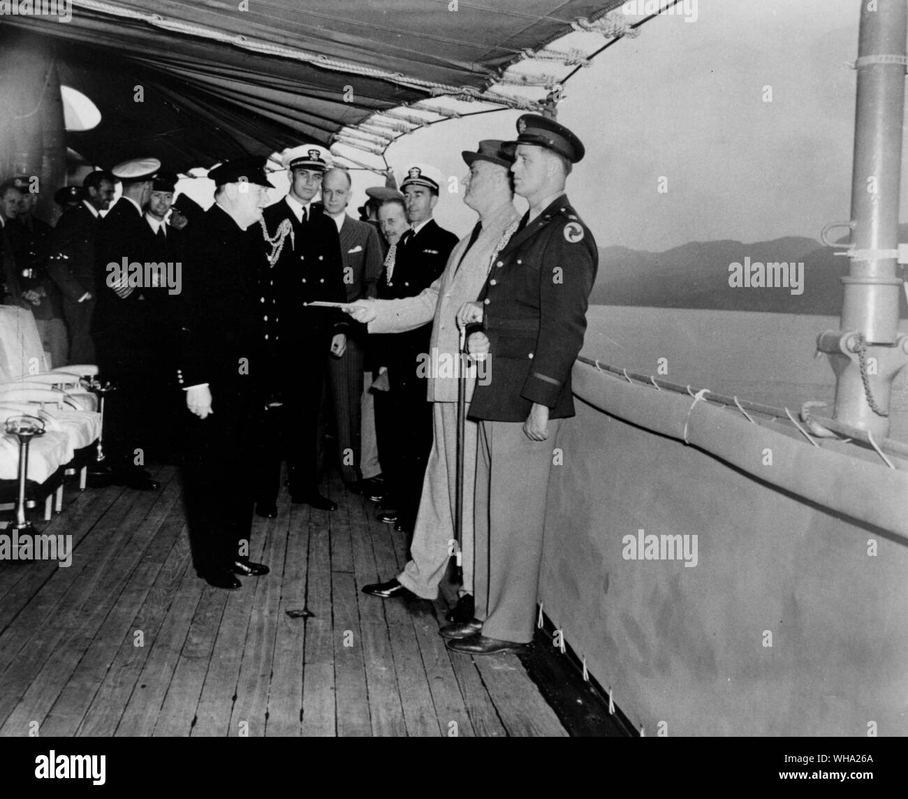 WW2 : Charte de l'Atlantique, 19-12th Août 1941. Premier ministre ...