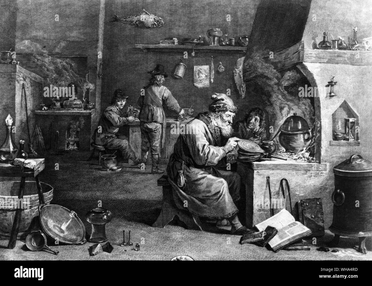 An alchemist in his laboratory Banque de photographies et d’images à ...