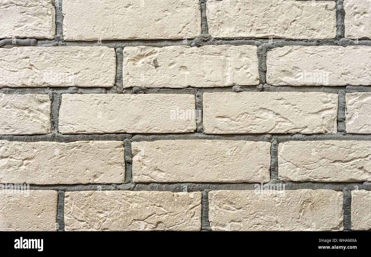 La texture du mur en brique blanche. Arrière-plan de mur en brique ...