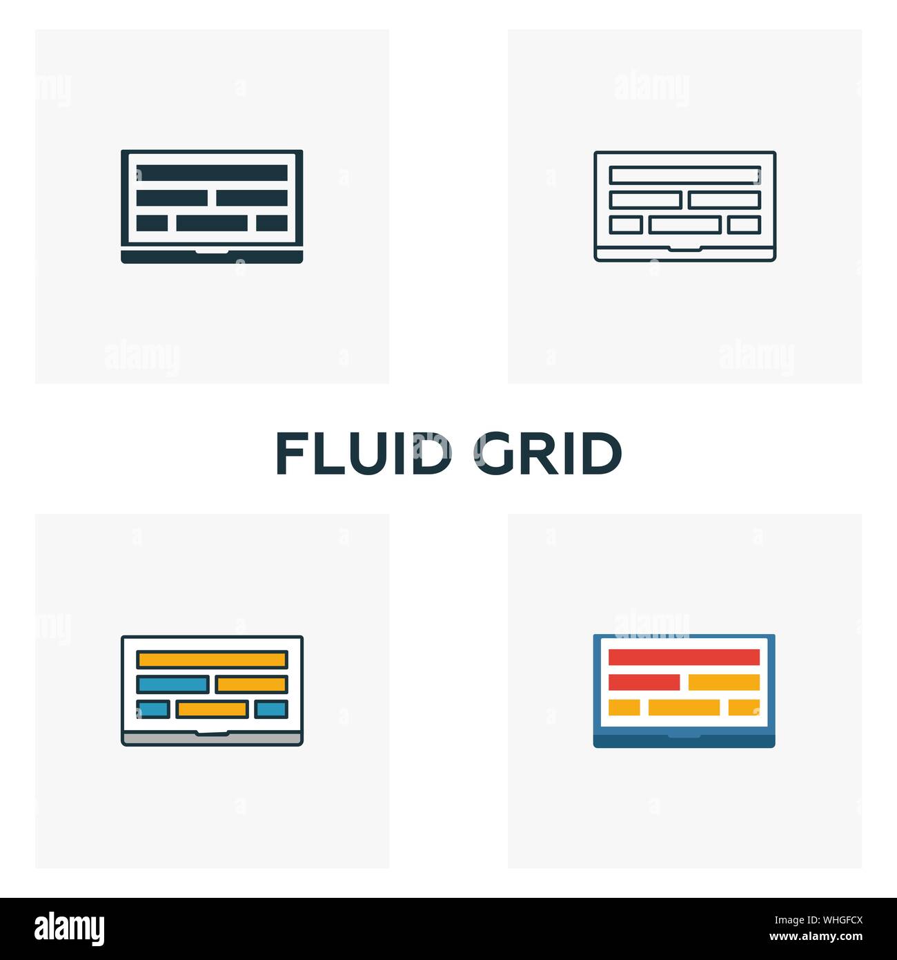 Grille fluide Banque d'images vectorielles - Alamy