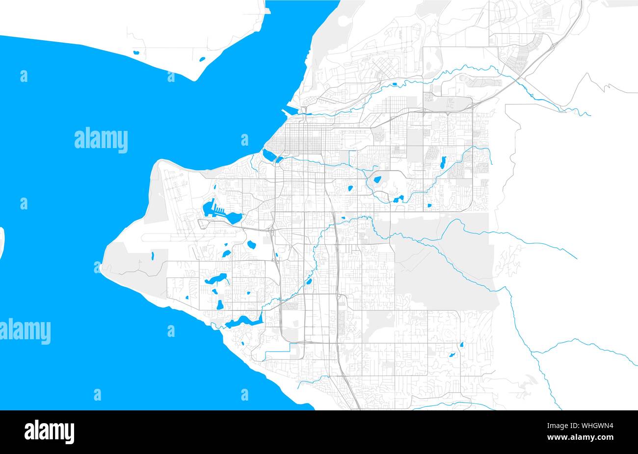 Anchorage map Banque d'images vectorielles - Alamy