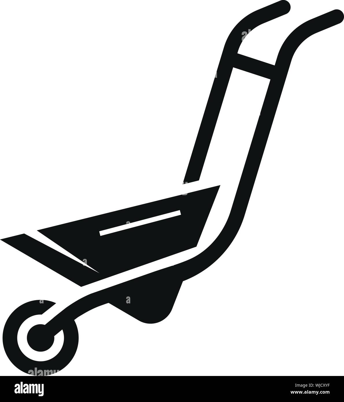 L'icône de brouette. Simple illustration de l'icône vecteur brouette ...