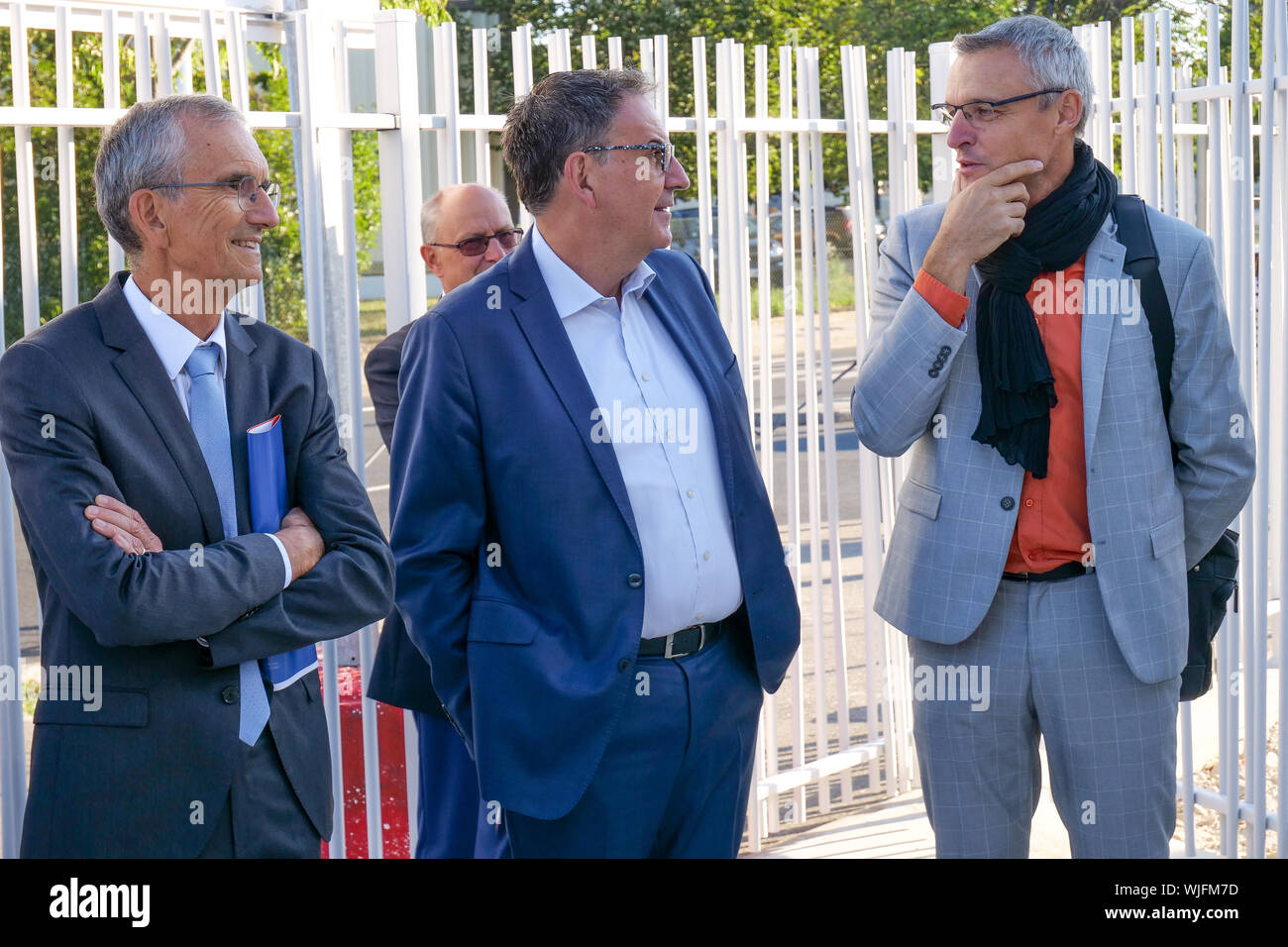 David Kimelfeld, Président de Lyon Métropole sur l'ile d'college Alain ...