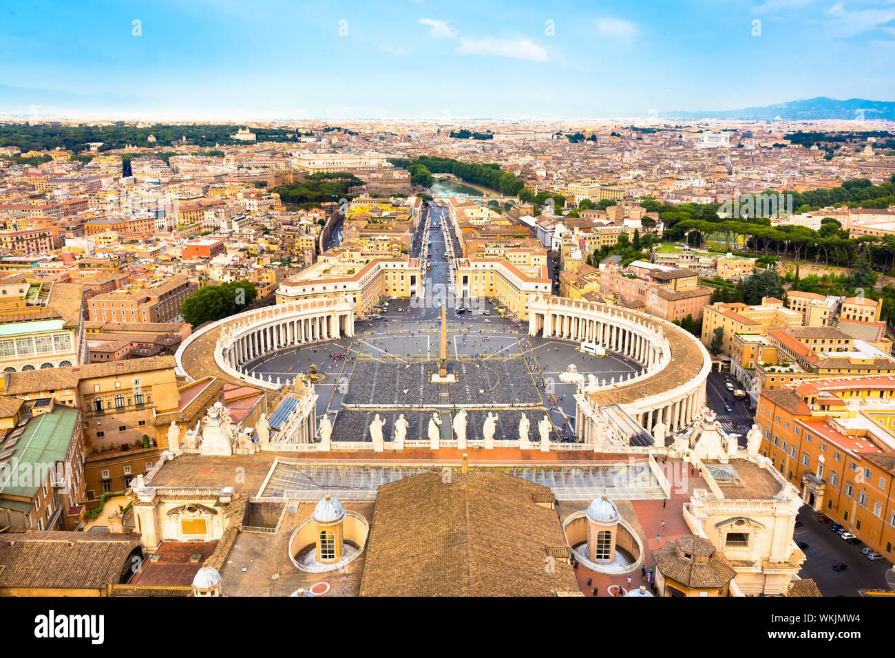 Rome, Italie. Célèbre la place Saint Pierre au Vatican et vue aérienne ...