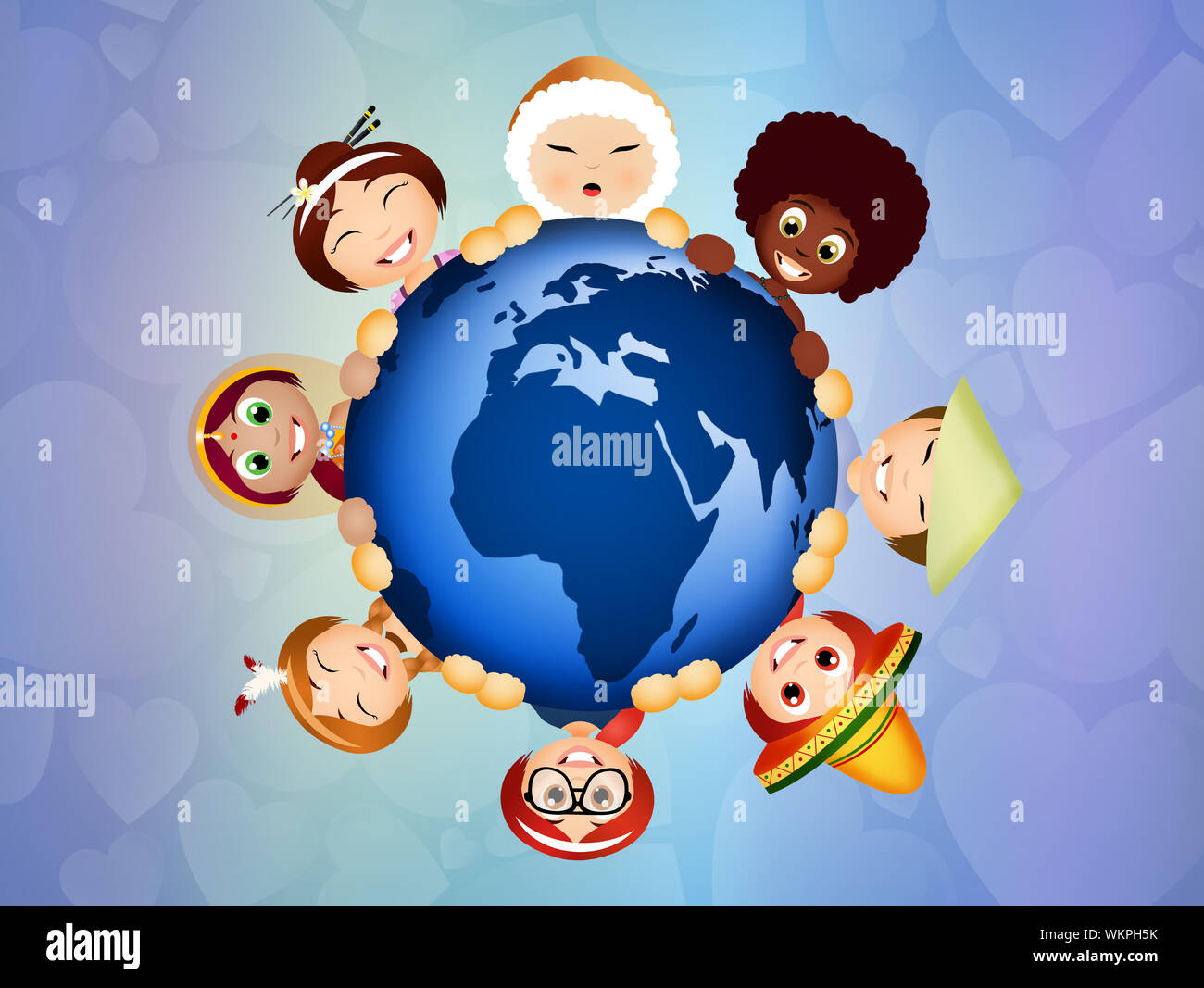Diversity concept world map cartoon Banque de photographies et d’images ...