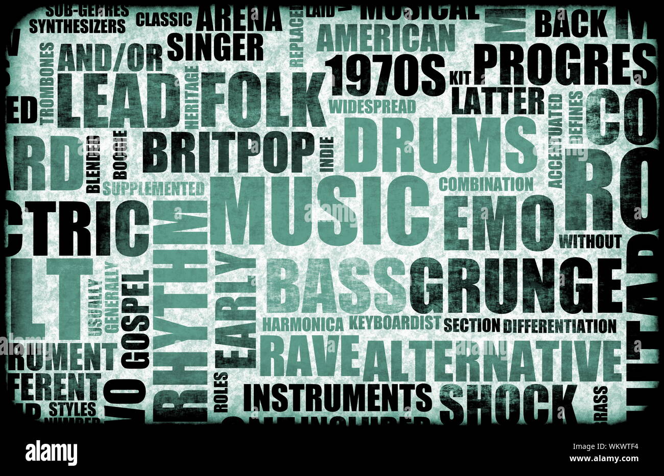 La musique de fond avec différents genres et types Photo Stock - Alamy