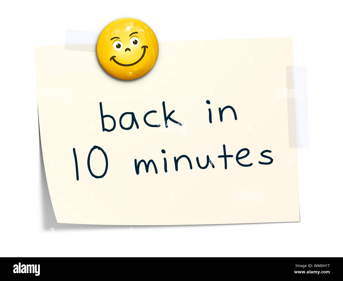 Back in 10 minutes sign Banque de photographies et d’images à haute ...