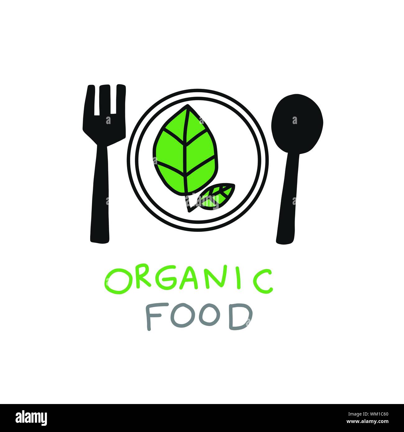 Logo des aliments biologiques vector illustration Image Vectorielle ...