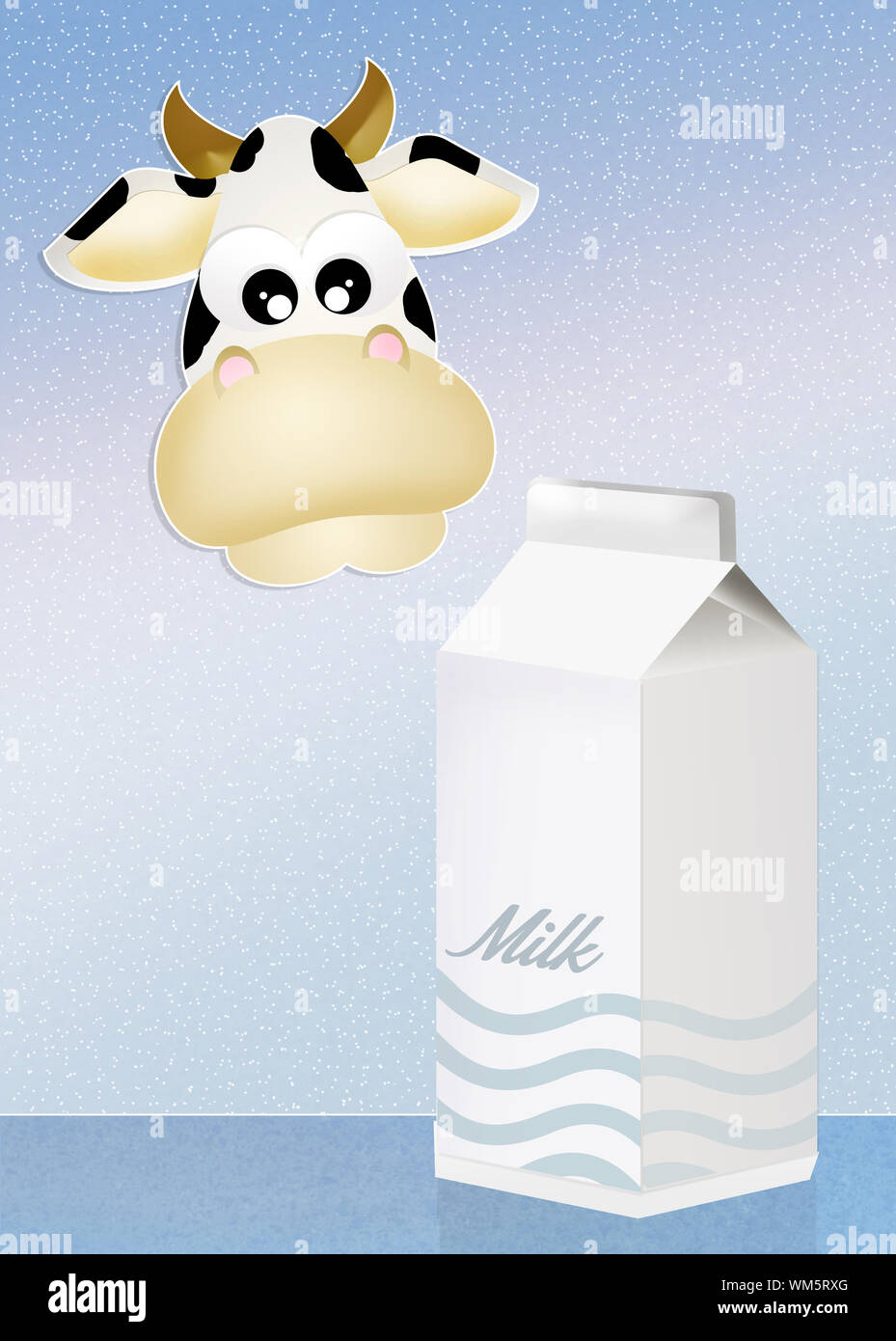 Caricature de lait en verre Banque de photographies et d’images à haute ...