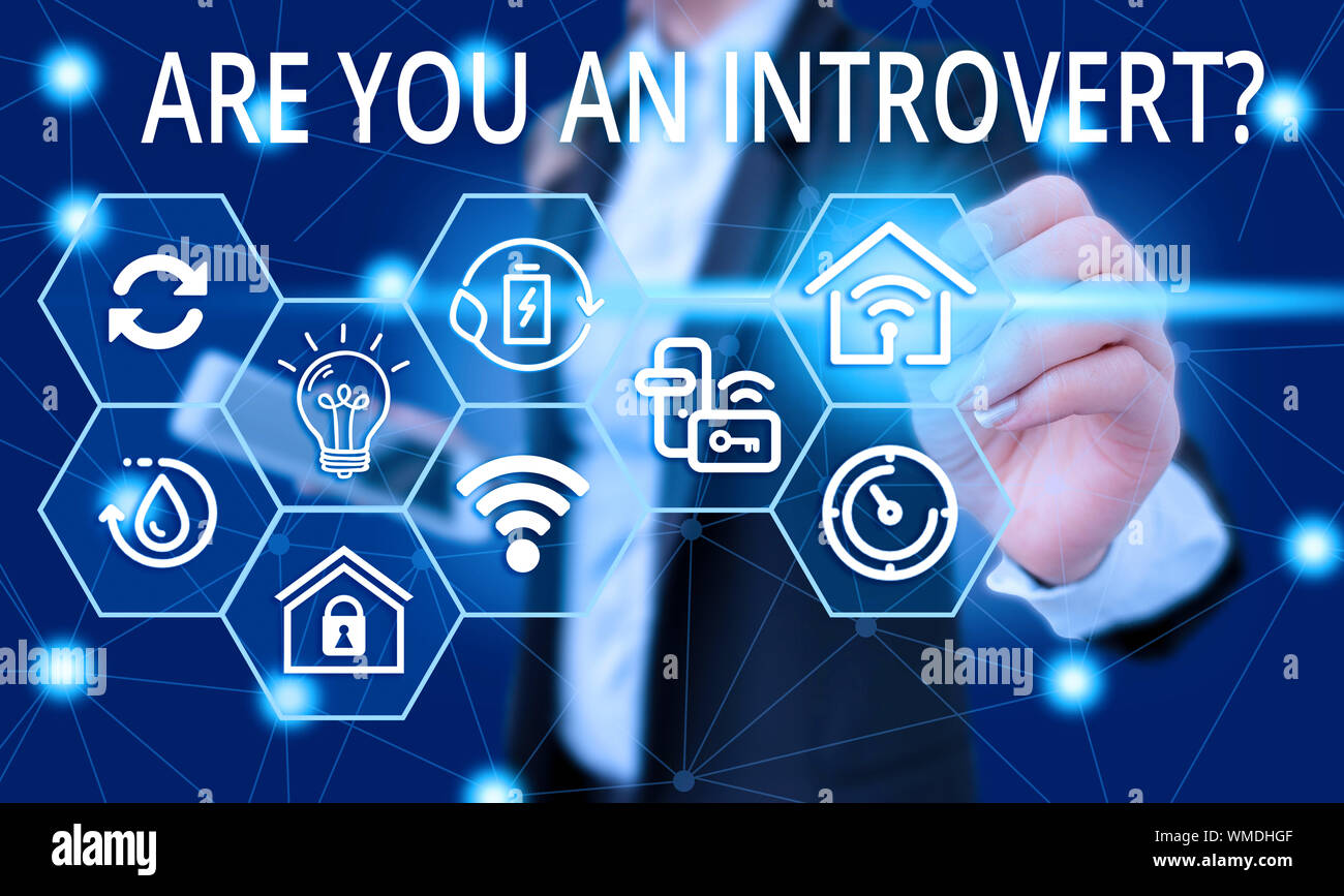 Signe texte montrant Êtes-vous un Introvertquestion. Photo d'affaires ...