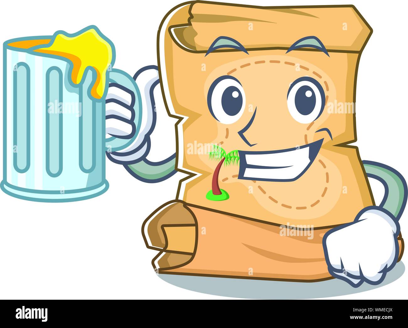 Carte au trésor avec du jus de forme cartoon character Image ...