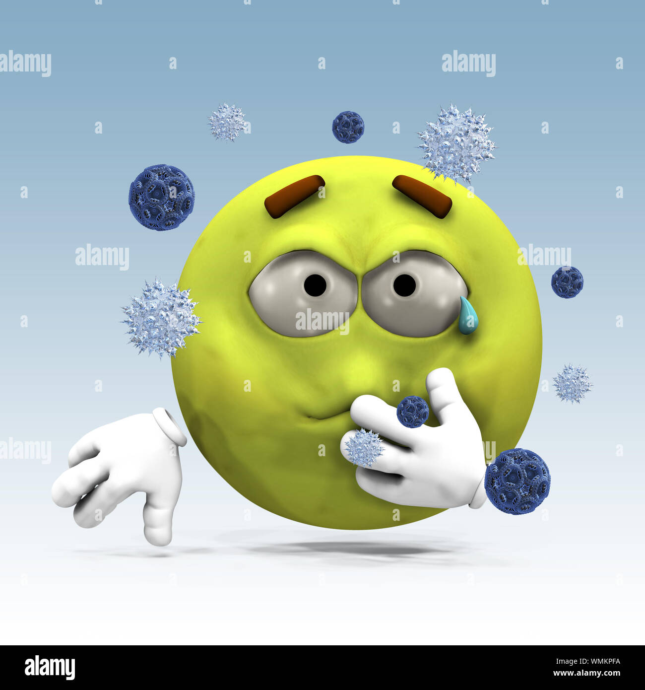 Smiley emoticon facial expression sick Banque d'image et photos - Alamy