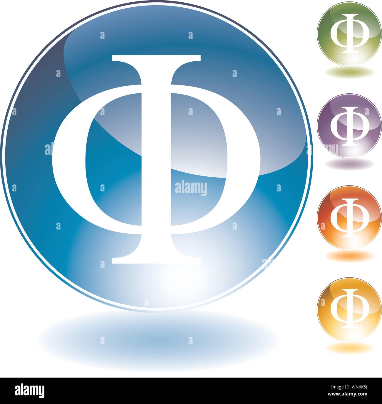 Greek alphabet phi Banque d'images vectorielles - Alamy