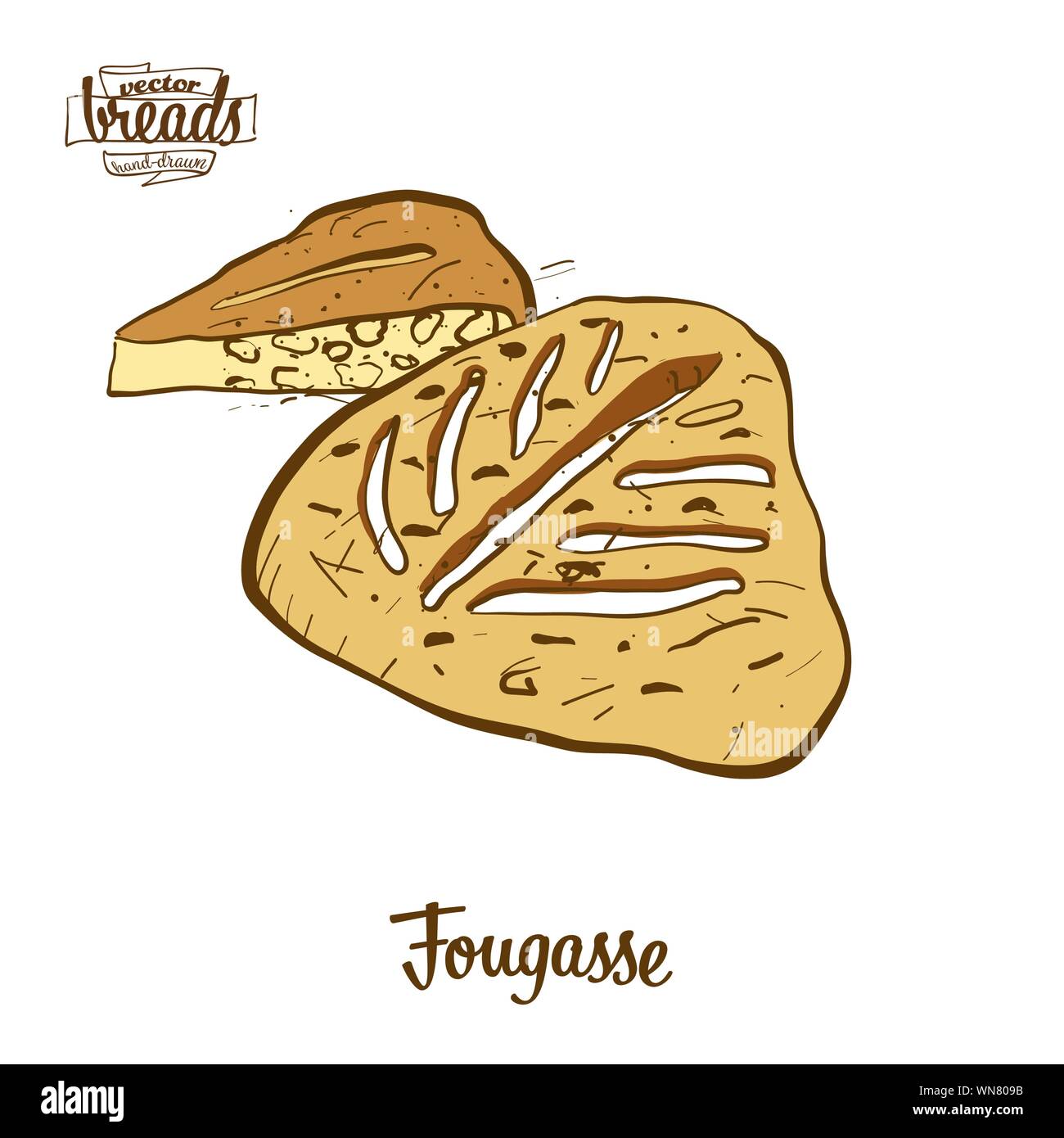 Fougasse france Banque d'images vectorielles - Alamy
