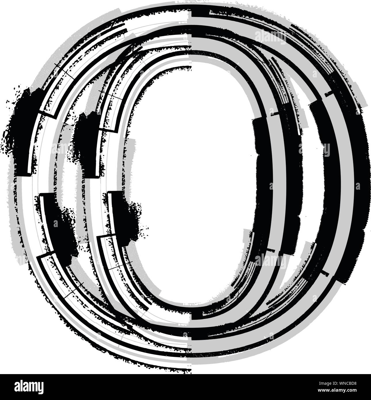 Lettre o majuscule Banque d'images noir et blanc - Alamy