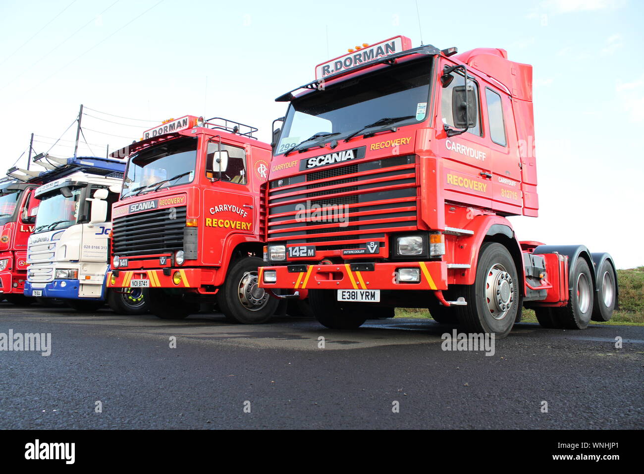 Un Scania 142M V8 Scania 141 l'échangeur et V8 administré par ...