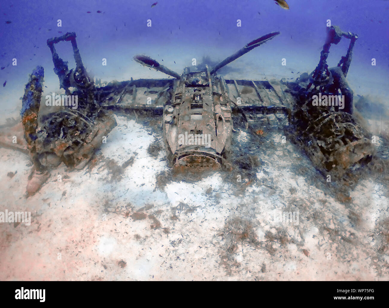 L'épave d'un avion Beaufighter de la Seconde Guerre mondiale à Malte ...