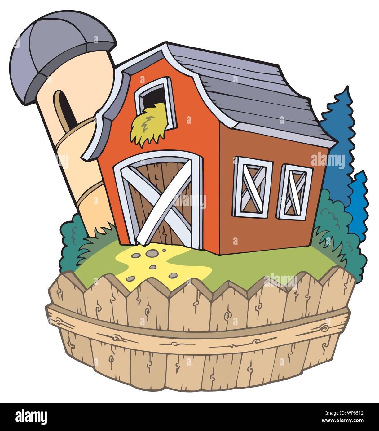 Grange de stockage de foin Banque d'images détourées - Alamy