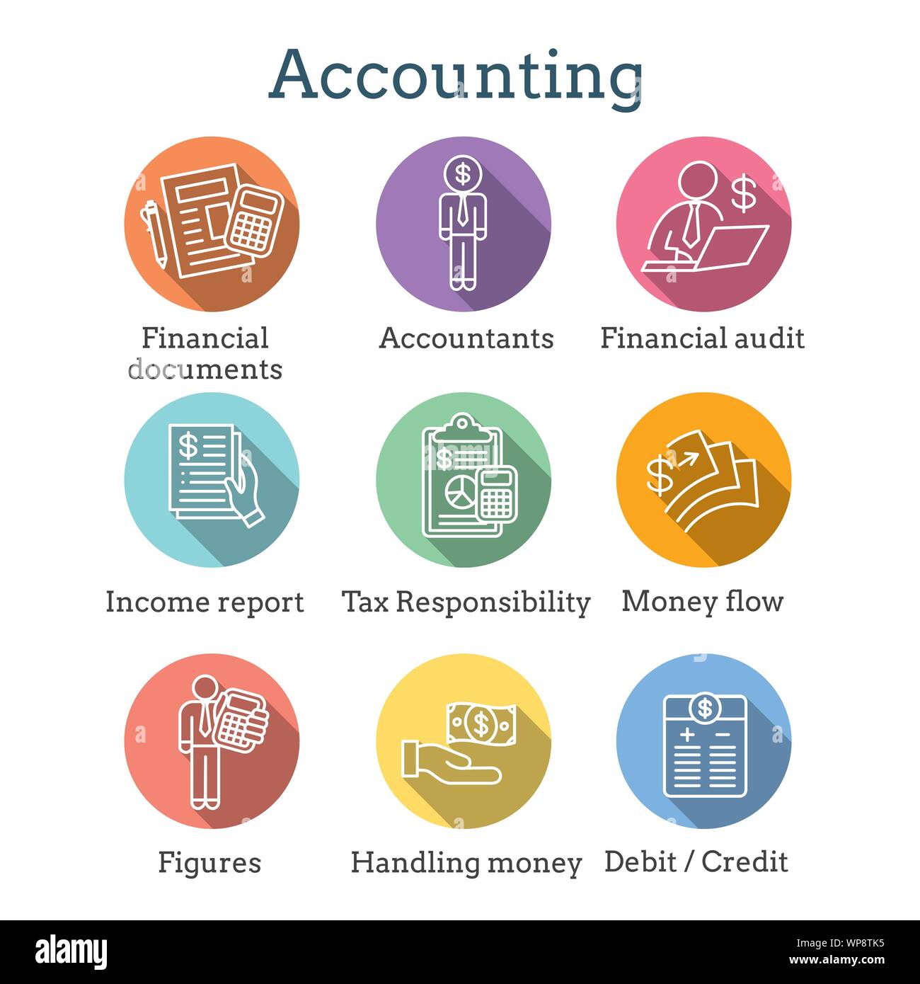 Icône de comptabilité Banque d'images vectorielles - Alamy