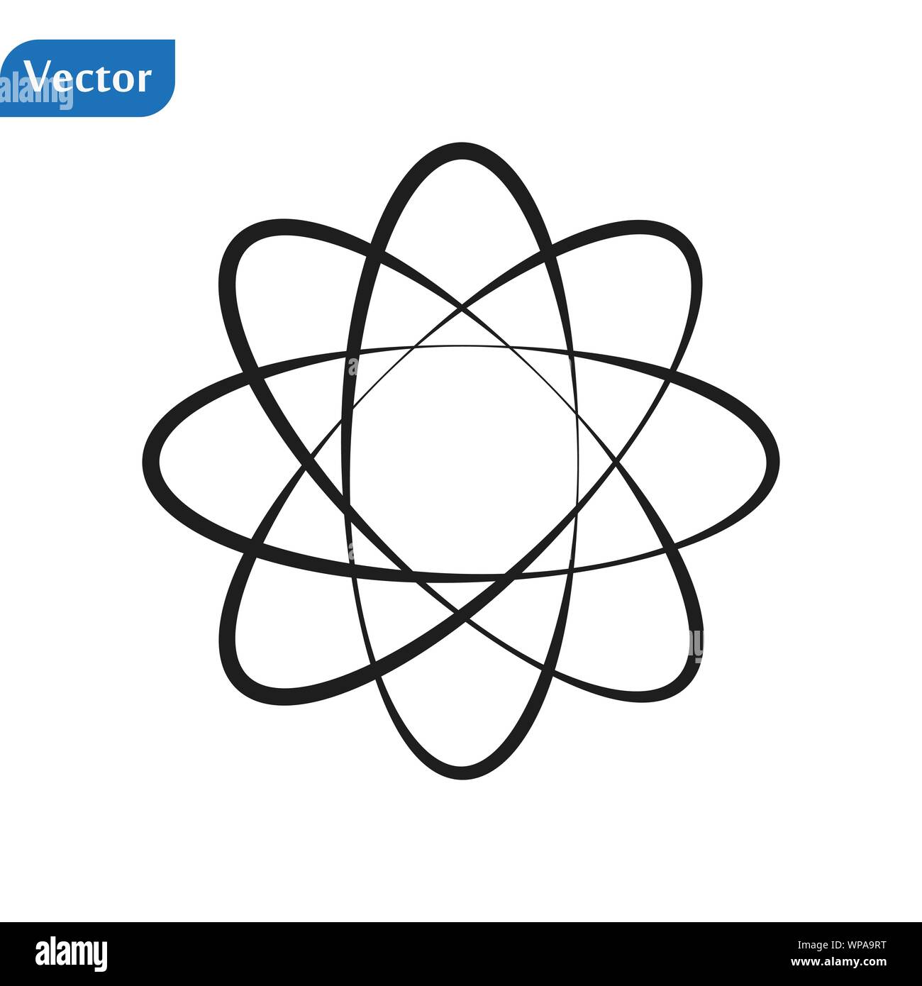 L'icône de l'atome. Signe de la science. Logo de l'atome. Symbole ...
