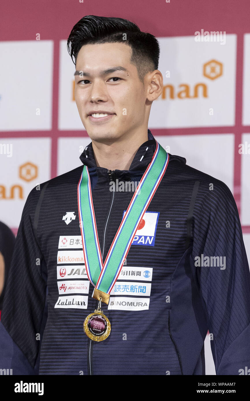 Tokyo, Japon. Sep 8, 2019. Ken Nishimura (Japon) médaillé d'or de l'homme Kumite -75 kg ...