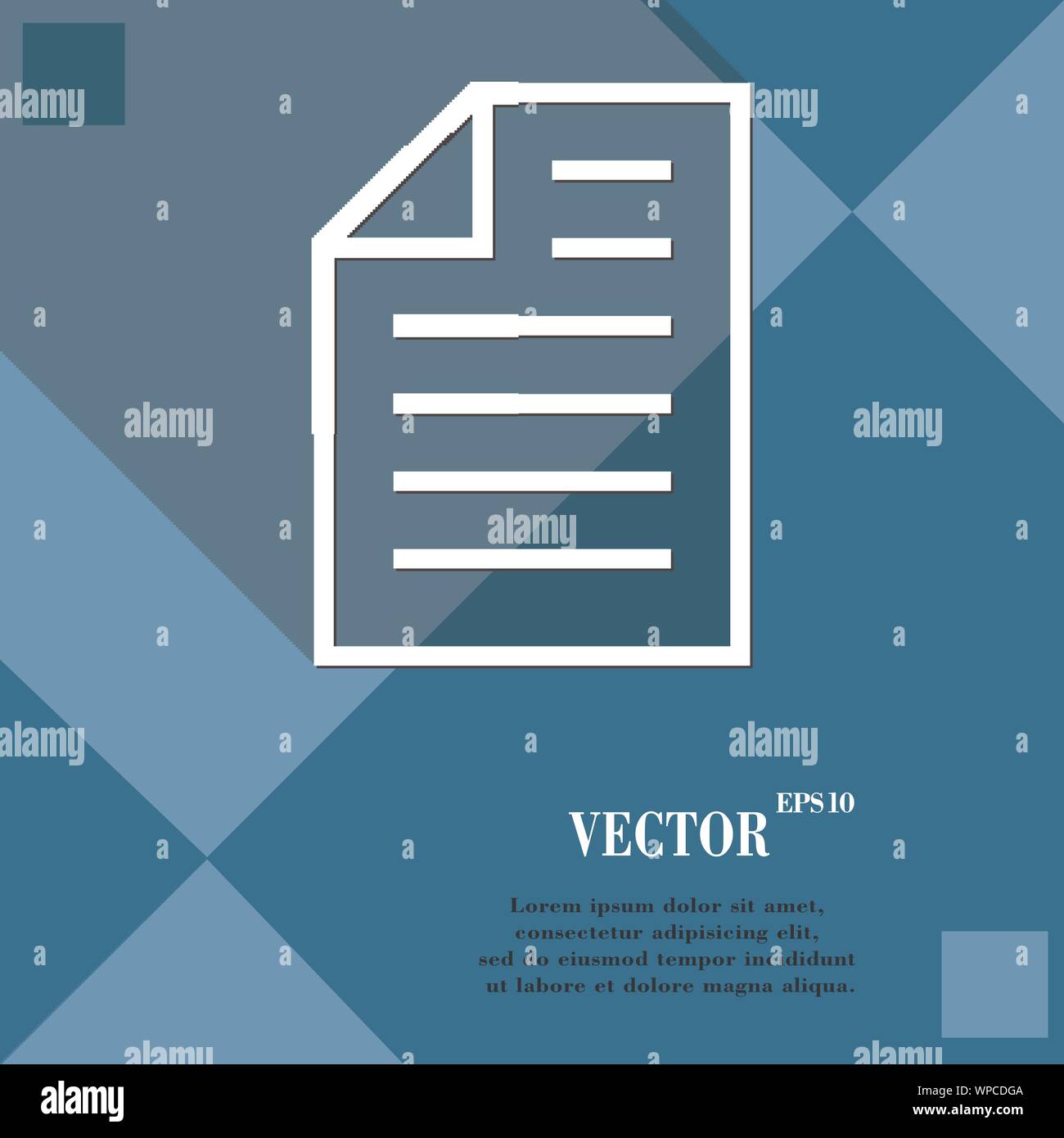 L'icône de fichier texte plat symbole web design moderne avec grande ...