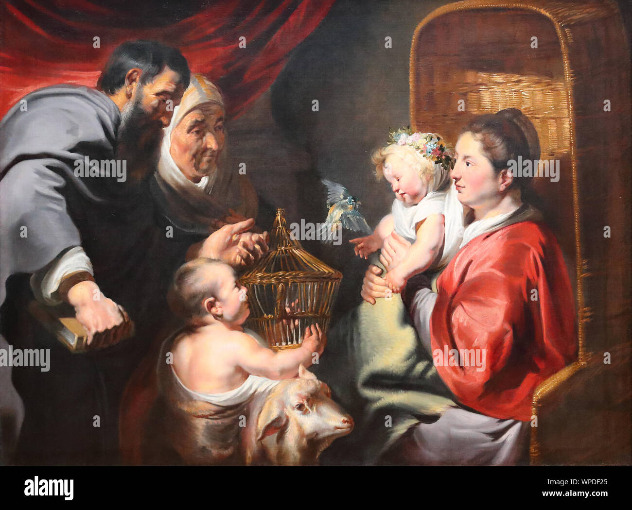 La vierge et l'enfant avec saint john et ses parents Banque de ...