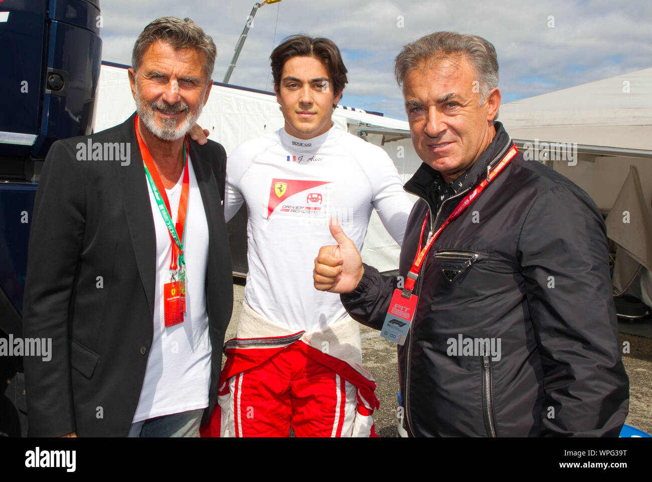 Jean alesi and his son giuliano Banque de photographies et d’images à ...