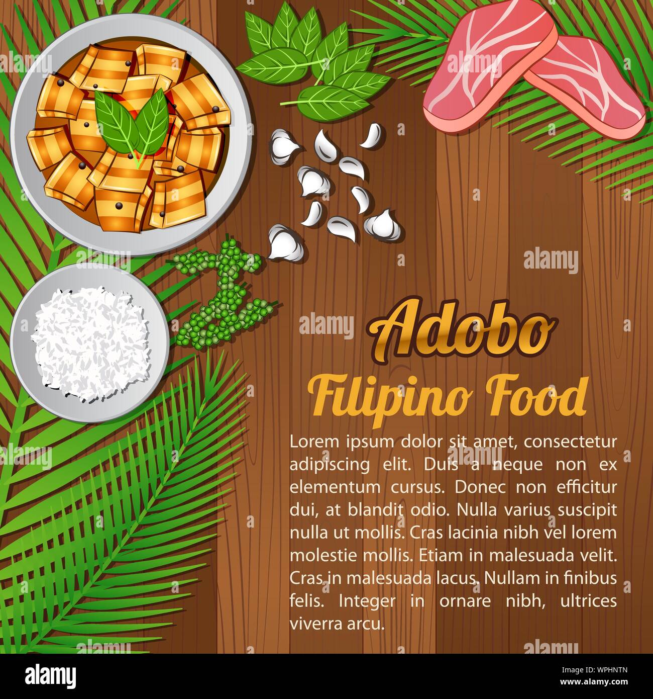 Cuisine philippine Banque d'images vectorielles - Alamy