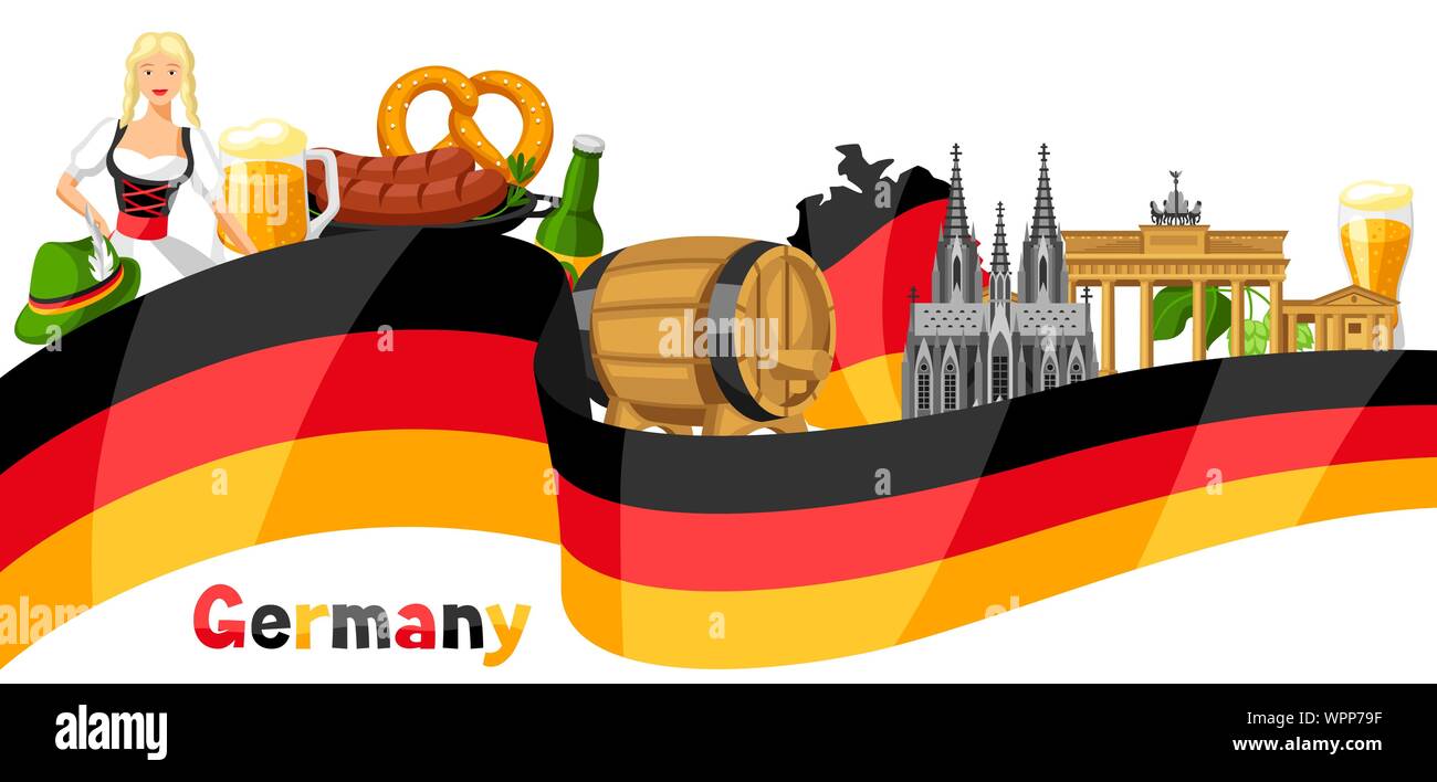 La conception d'arrière-plan allemand. Allemagne nationale symboles ...