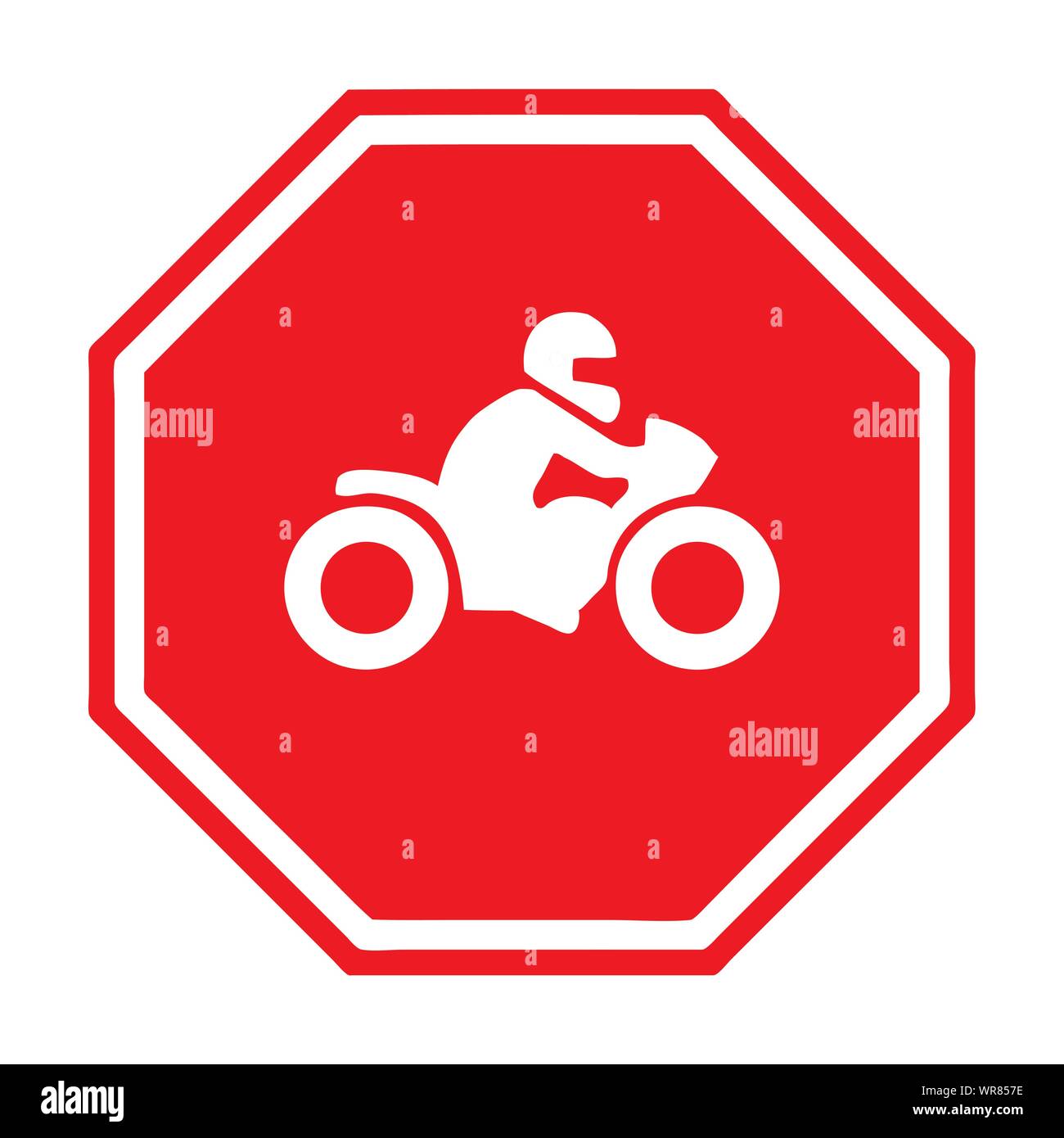 Moto interdite Banque d'images vectorielles - Alamy