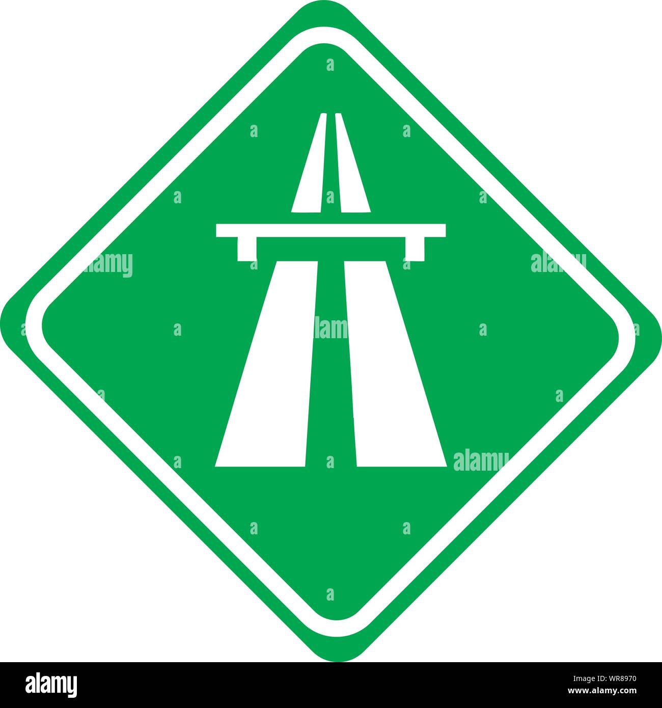 Signe de fin d'autoroute Banque d'images vectorielles - Alamy
